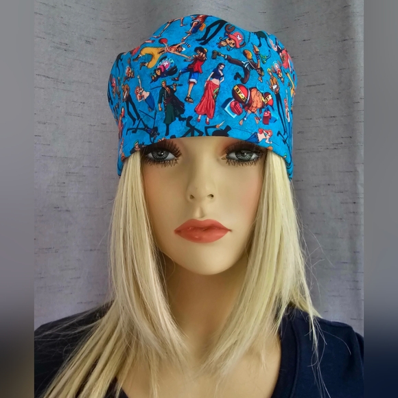 Accessories | One Piece Anime Blue Medical Nurse Scrub Cap 2 Size ...